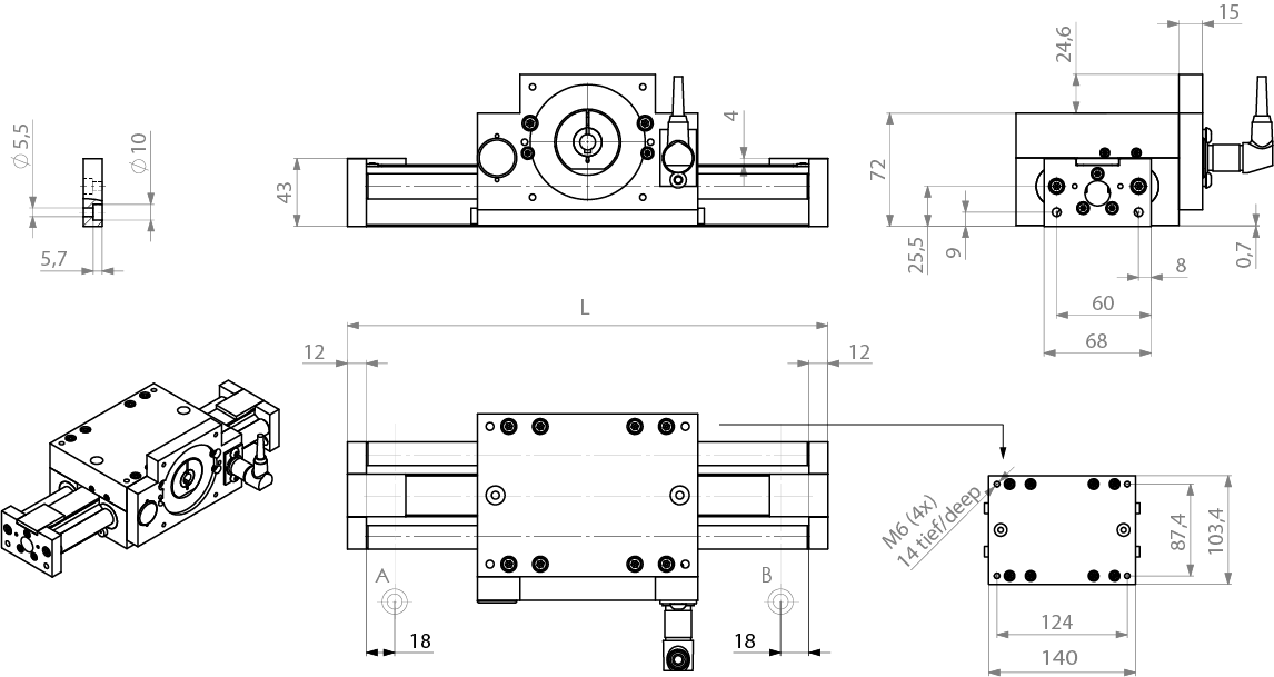 IEF-Werner - Archivos CAD gratuitos - Ejes en voladizo - Módulo 68 - TraceParts